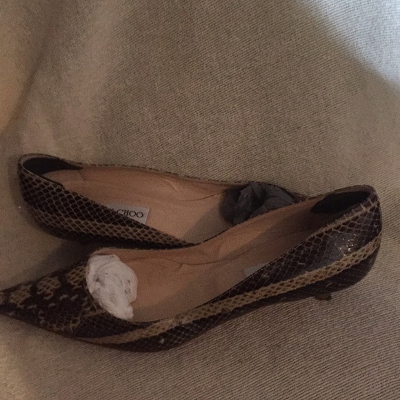 Jimmy Choo | Shoes | Jimmy Choo Snake Print Leather Romy Pointy Shoe ...